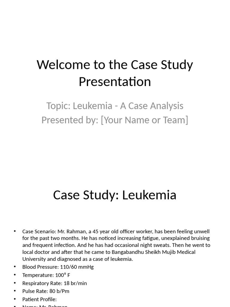 Decorated_Leukemia_Case_Study_Presentation | PDF
