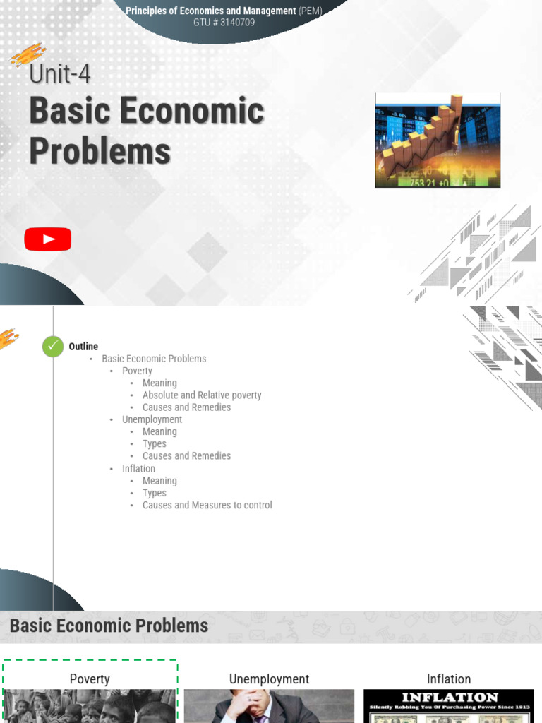 Unit-4 - Basic Economic Problems | PDF | Inflation | Unemployment