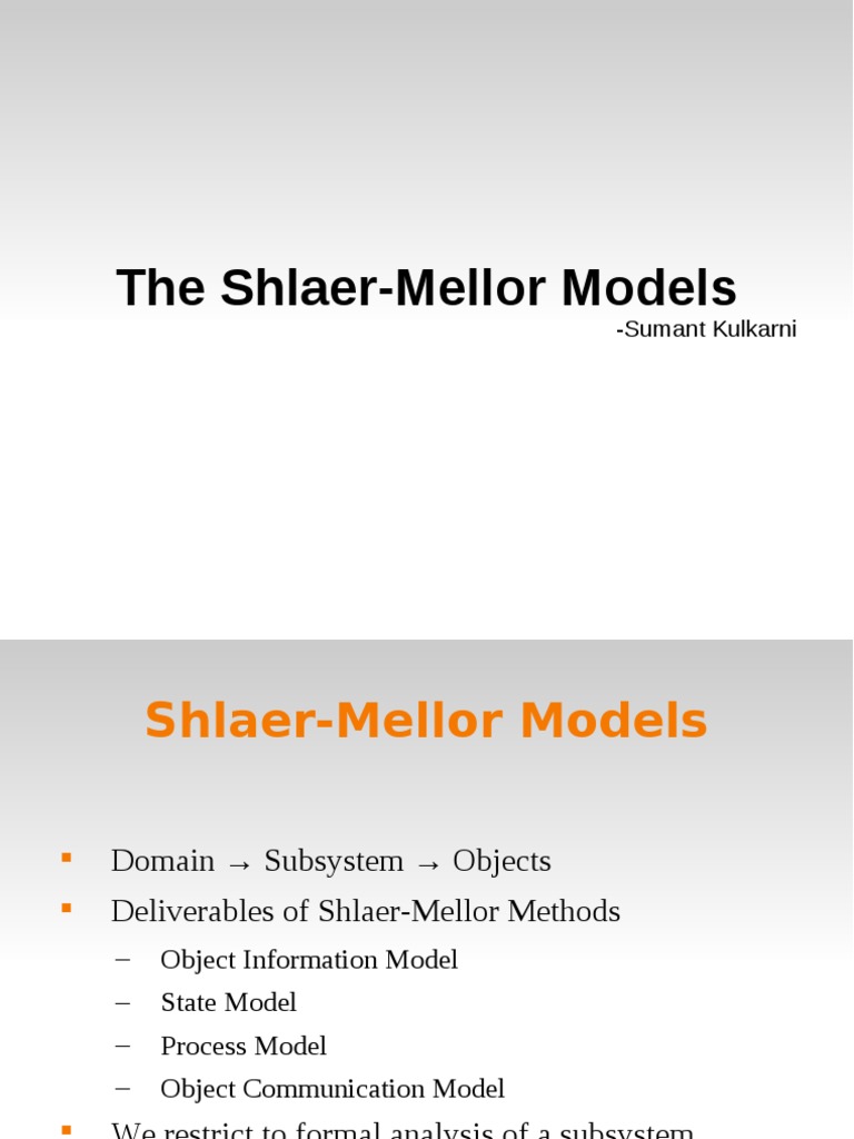 Shlaer Mellor Models | PDF