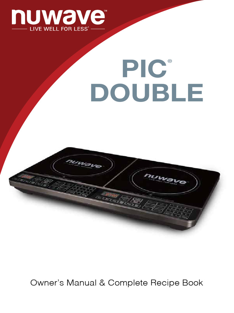 Nuwave Induction Dual Top Manual | PDF | Cookware And Bakeware | Cast Iron Cookware