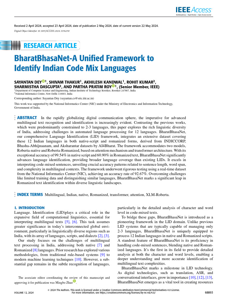 BharatBhasaNet-A Unified Framework To Identify Indian Code Mix ...