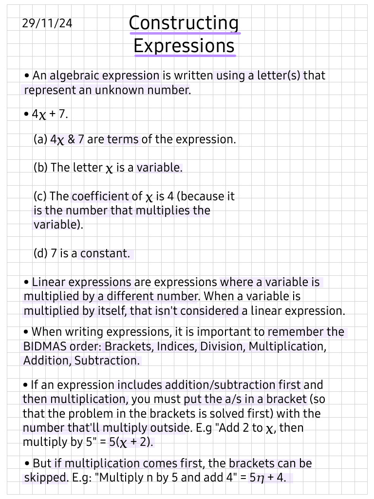 Constructing Expressions | PDF