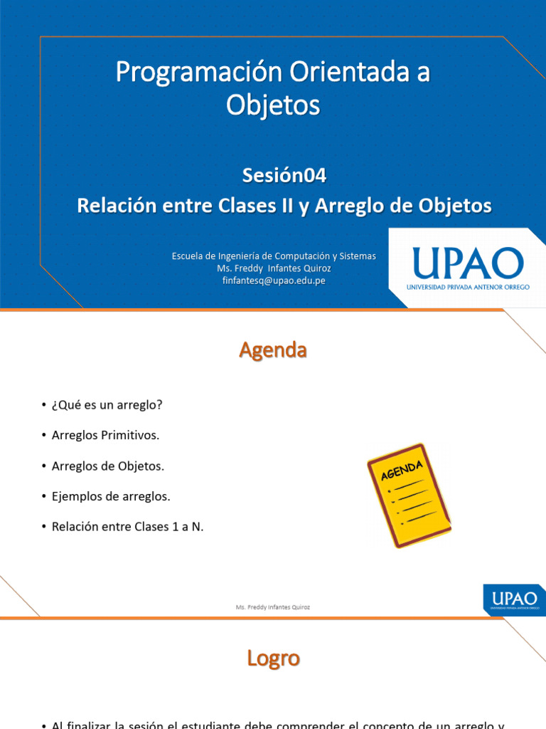 Arreglos de Objetos en Programación OOP | PDF | Objeto (informática) | Clase (Programación ...