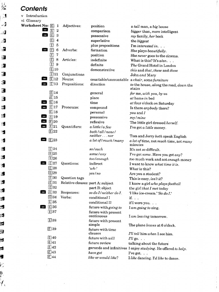 Elementary Grammar Worksheets - 1 | PDF