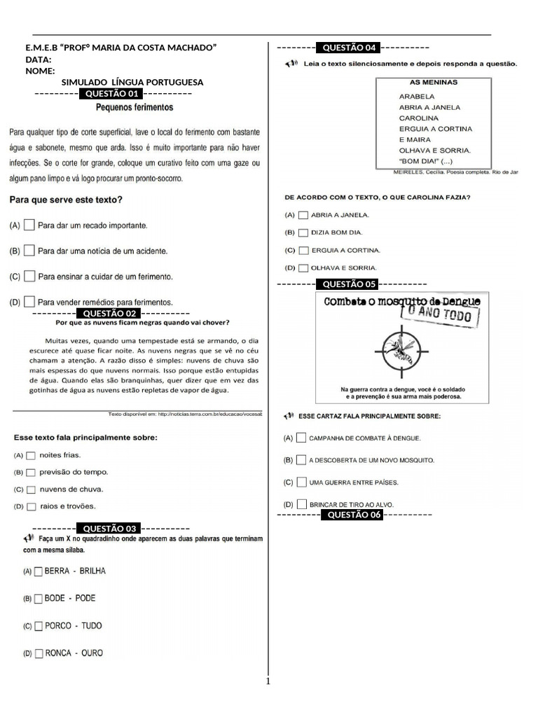 Simulado 2 Ano | PDF
