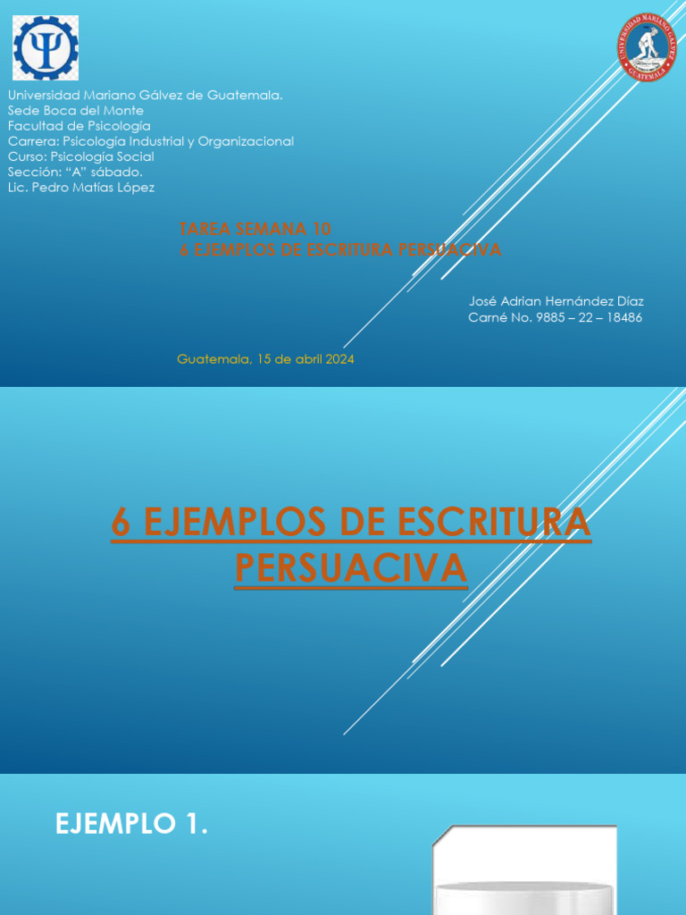 6 Ejemplos de Escritura Persuasiva | PDF
