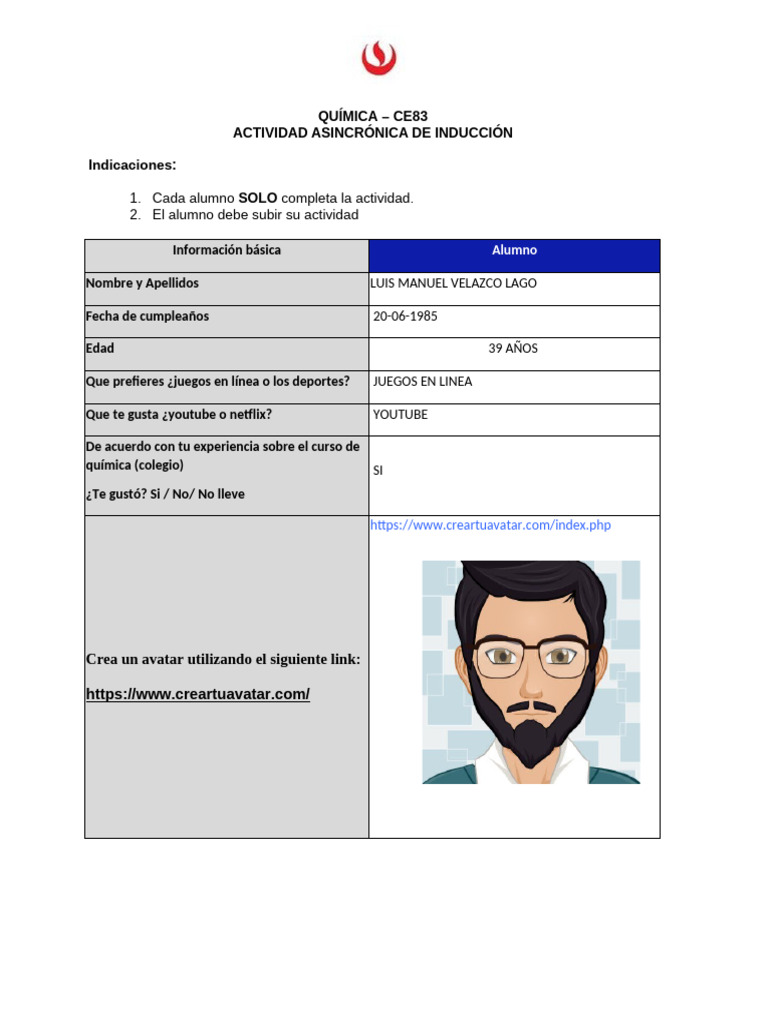 S01 - S02 - Actividad Asincrónica de Inducción LUIS VELAZCO | PDF