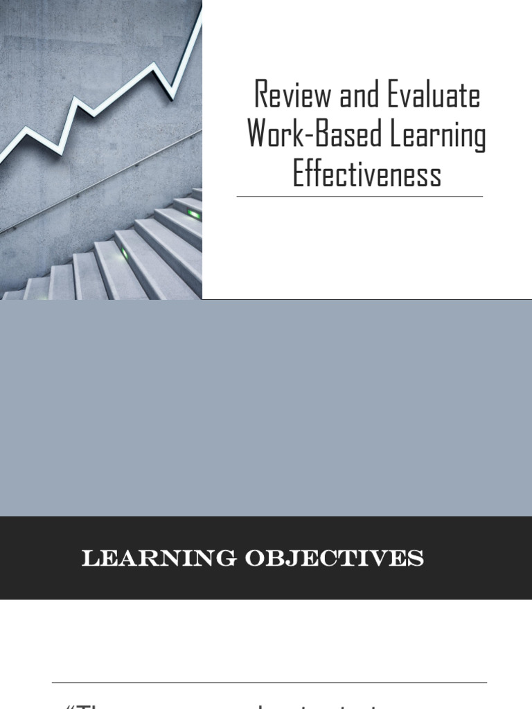 Chapter 5 Review and Evaluate Workbased Learning Effectiveness | PDF | Evaluation | Information