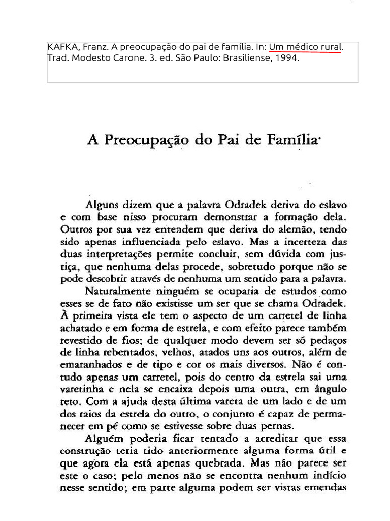 Odradek: O Enigma da Existência | PDF