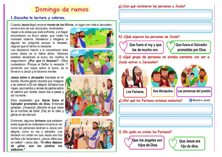 Ficha Domingo de Ramos | PDF