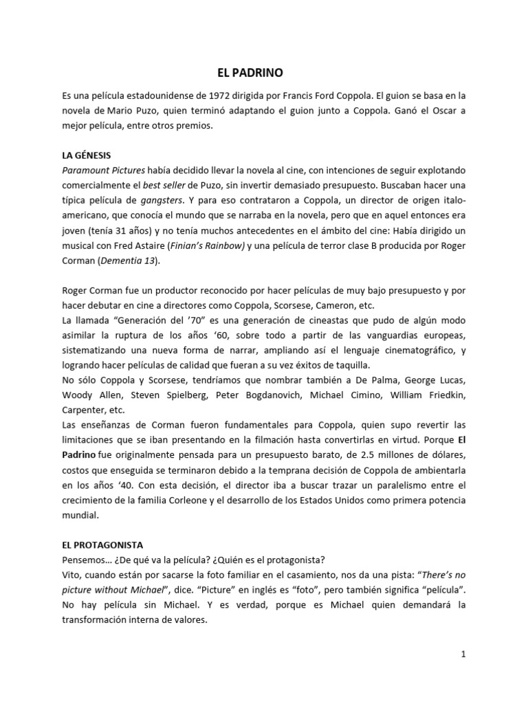 El Padrino | PDF | Estado (política)