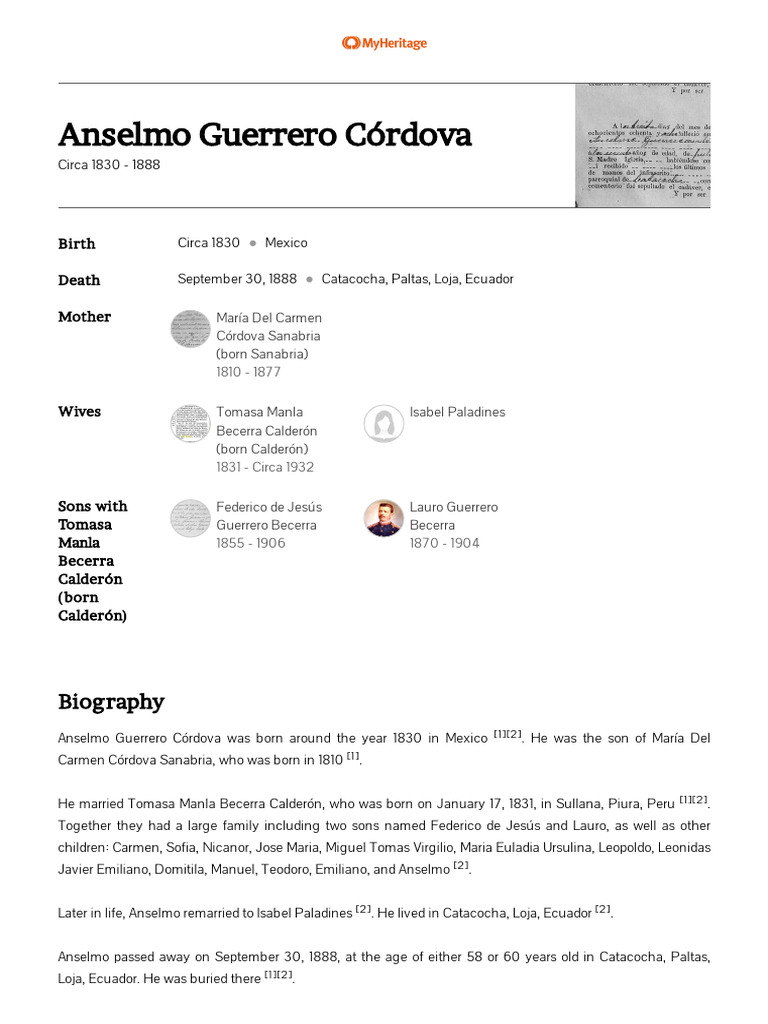 AI Biography™ - Anselmo Guerrero Córdova | PDF