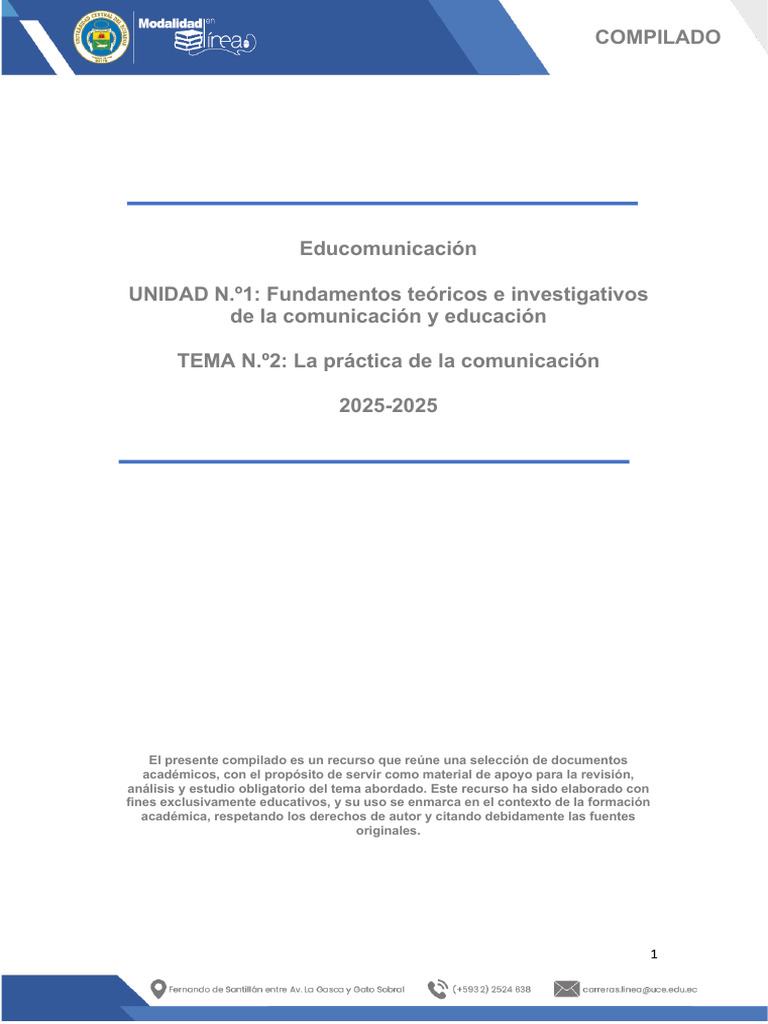 Compilado EDC T2 2025-2025 | PDF | Maestros | Plan de estudios