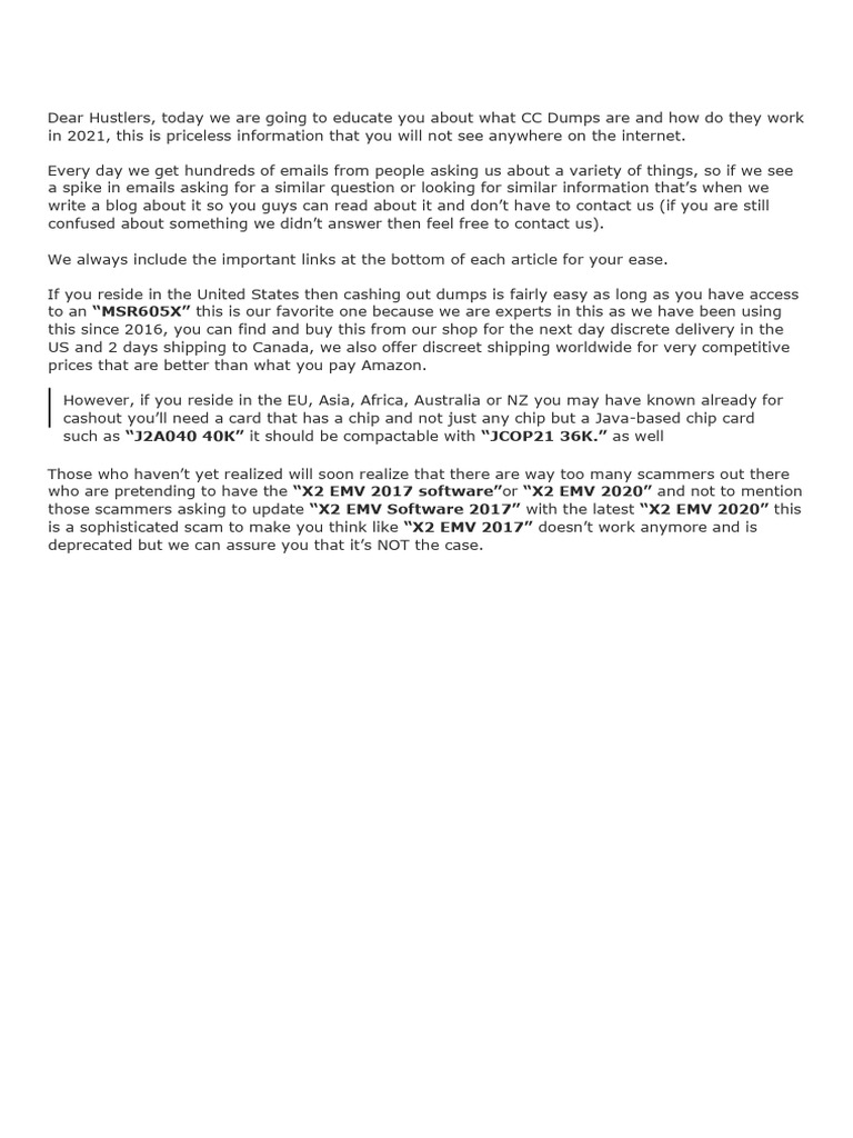 What Are CC Dumps and How Do They Work in 2021 | PDF | Emv | Debit Card