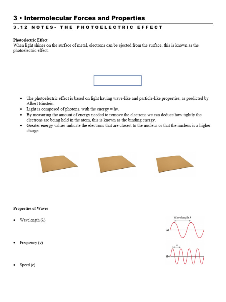 Photoelectric Effect and Electron Properties | PDF | Spectral Line ...
