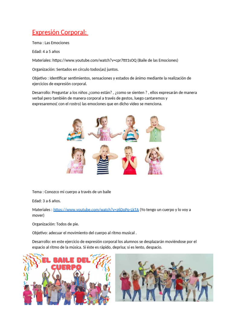 Expresión Corporal | PDF