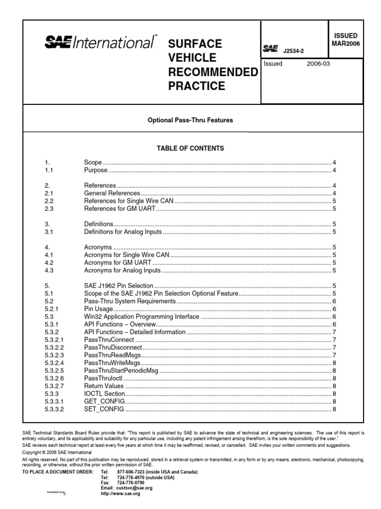 Sae - J2534 2 2006 | PDF | Computing | Computer Engineering