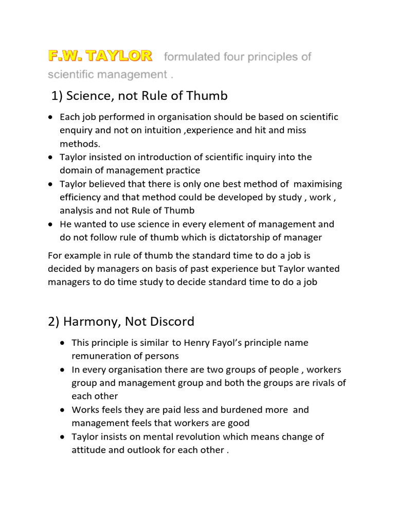 Taylor Principles and Techniques | PDF | Standardization | Business