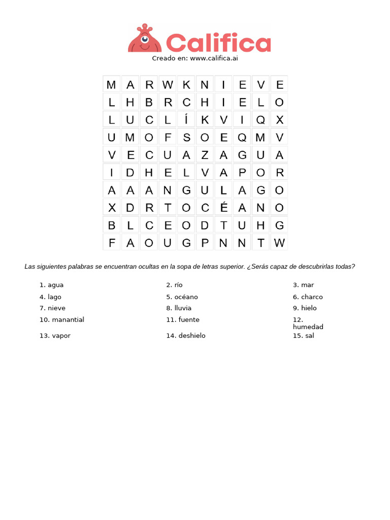 Sopaletras Califica | PDF