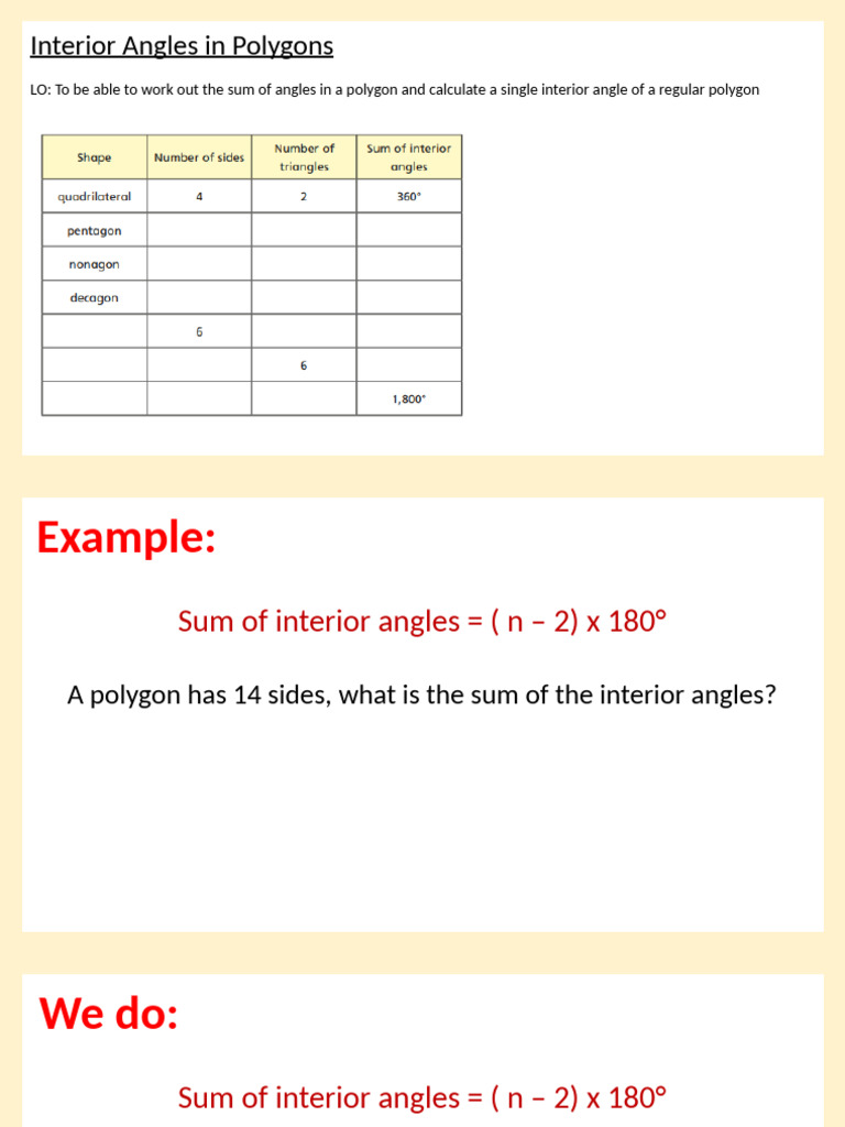 polygon Interior angles 2 | PDF