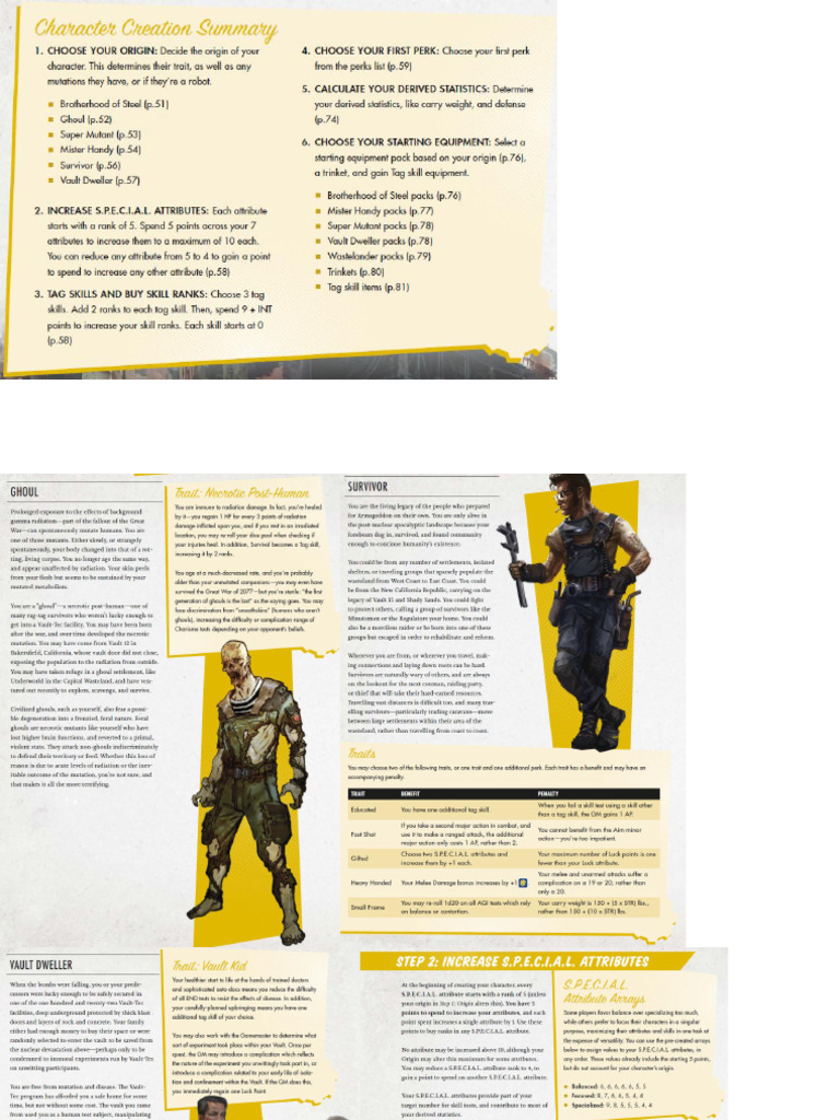 Character Creation Process - Fallout | PDF