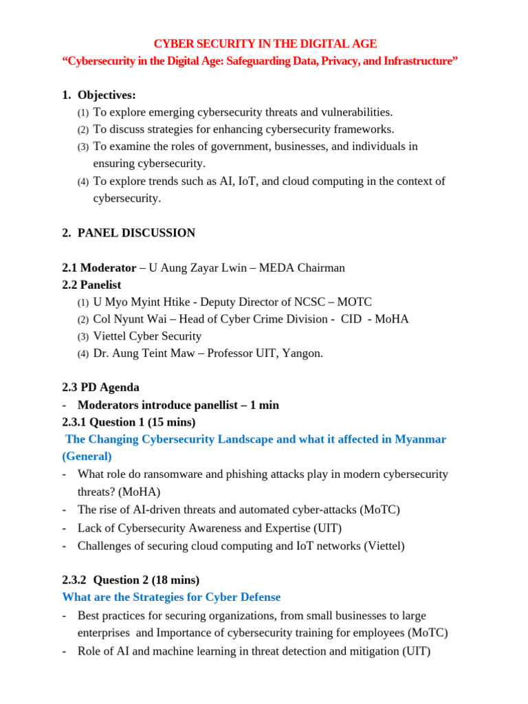 Panel Discussion Script - CEO Revise | PDF