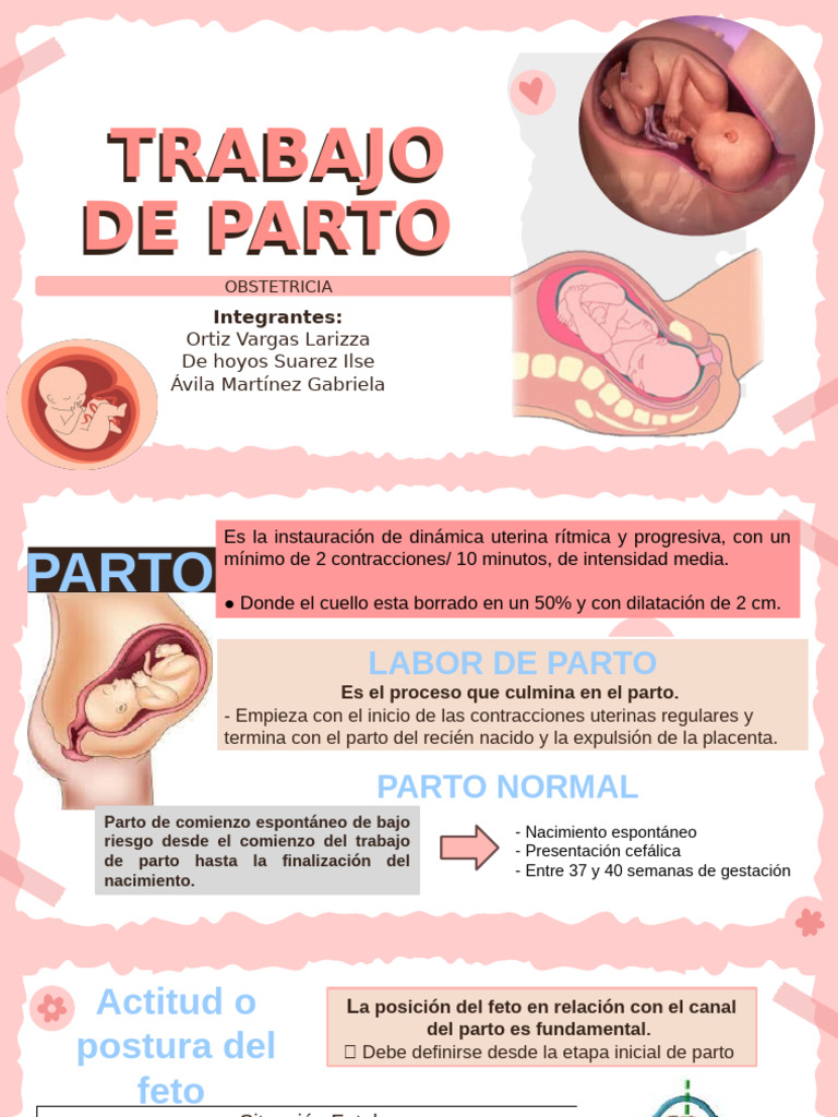 Mecanismos y Fases del Trabajo de Parto | PDF | Parto | Placenta