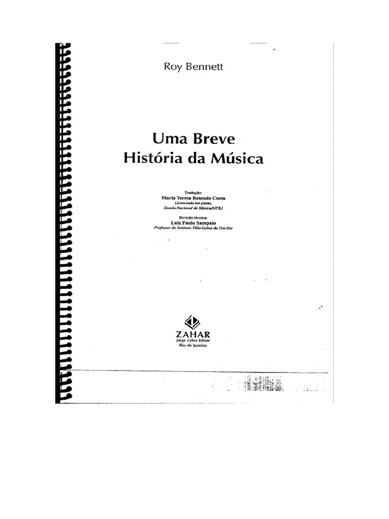 HISTÓRIA DA MUSICA - Roy Bennet - 1984 | PDF