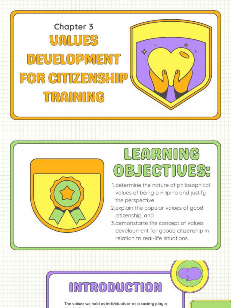 Chapter 3 Values Development and Citizenship Training | PDF