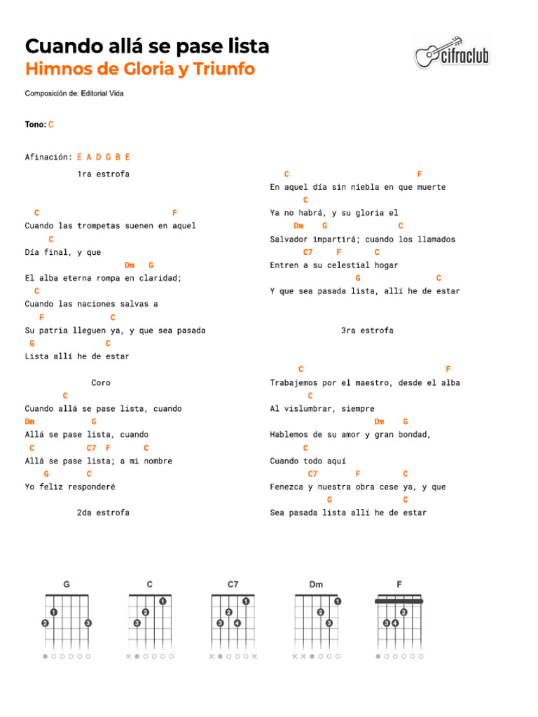 Cuando Alla Se Pase Lista | PDF