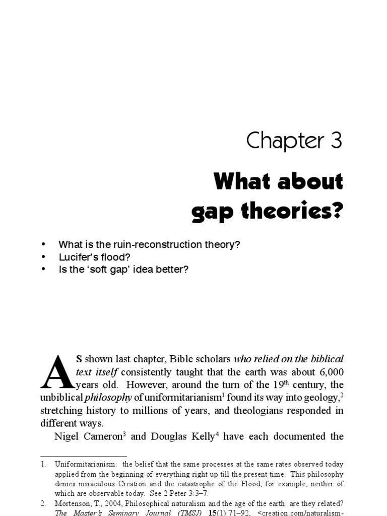 Chapter3 - What About Gap Theories | PDF | Genesis Creation Narrative ...