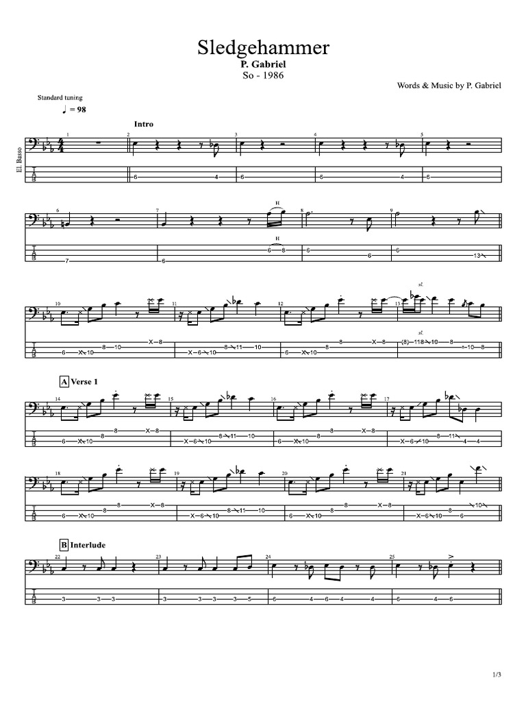 Gabriel Peter Sledgehammer | PDF