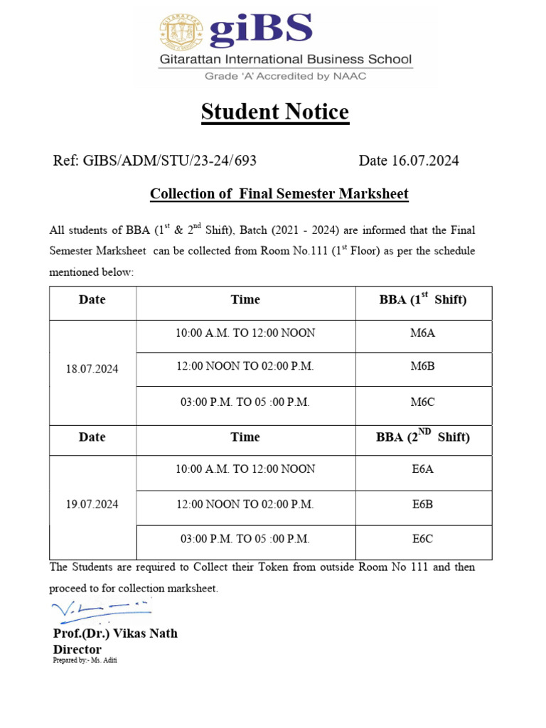 693-Collection of Marksheet BBA 1st & 2nd Shift | PDF