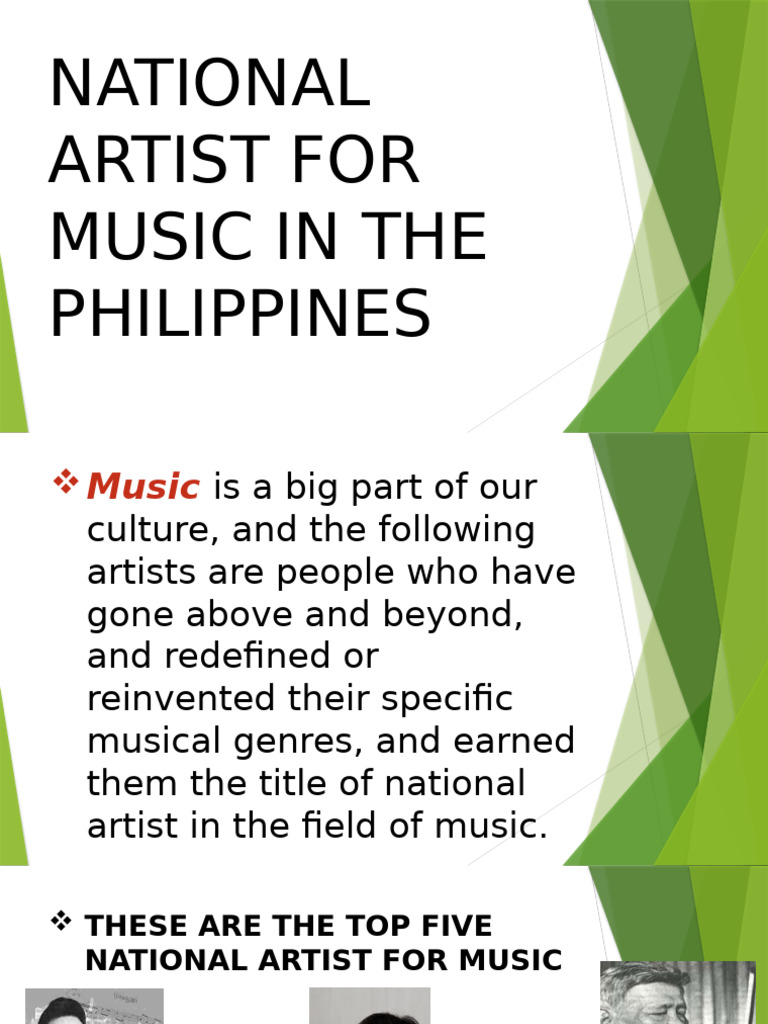 Top 5 National Artists in Philippine Music | PDF | Musicology ...