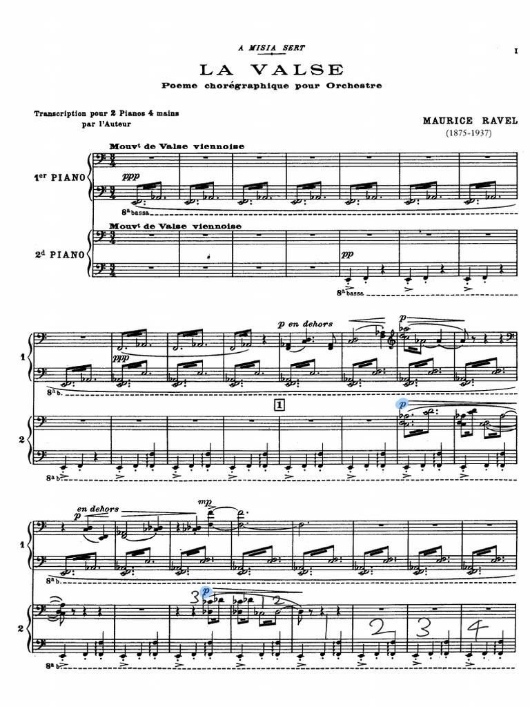Ravel La Valse 2 Pianos - 2nd Fingering | PDF