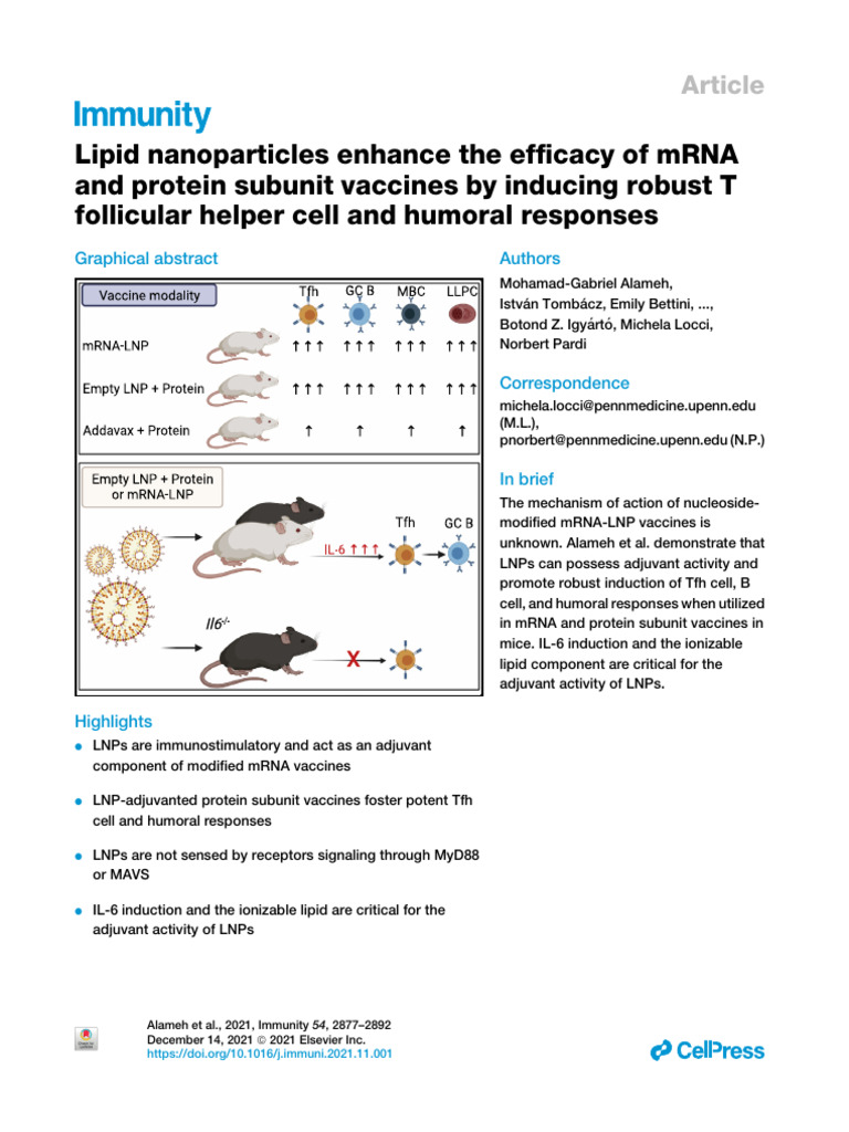 Alameh WK 3 | PDF | Immunoglobulin G | Vaccines