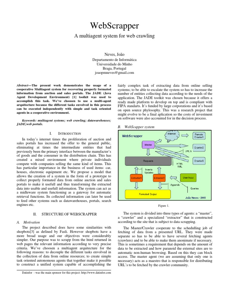 Trabalho Pi Web Scrapper | PDF | Information Retrieval | Databases