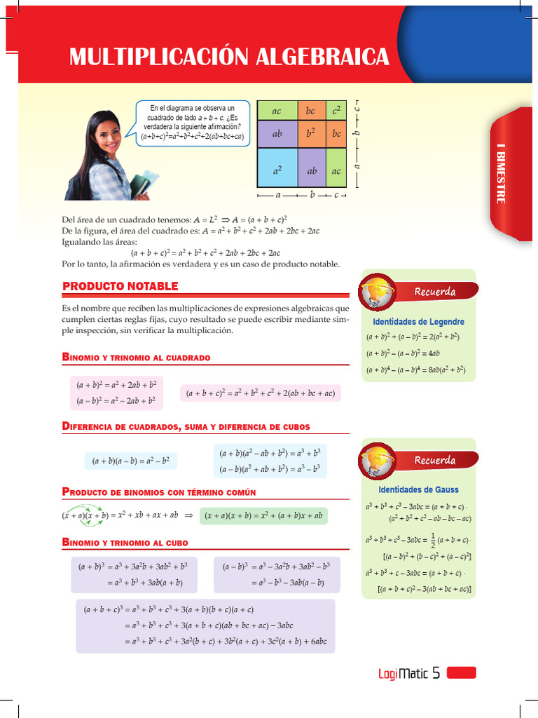 producto notables | PDF | Matemáticas | Álgebra
