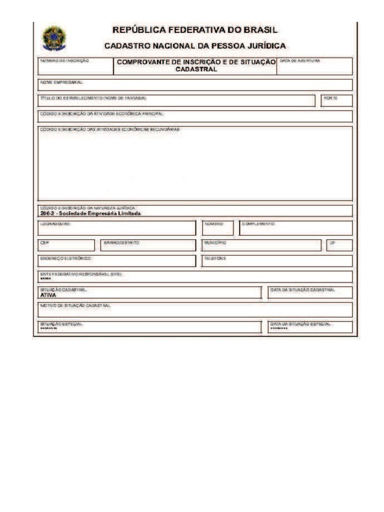 10 - Cartão CNPJ | PDF
