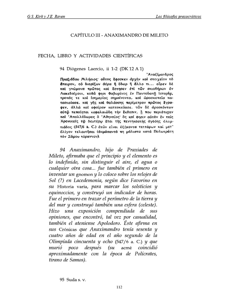 2. Anaximandro de Mileto | PDF | Filosofía antigua | Filosofía griega ...
