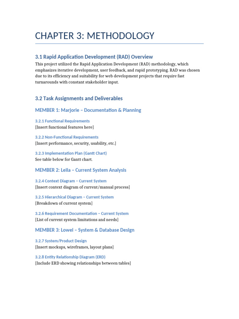 Capstone Chapter 3 RAD Template | PDF