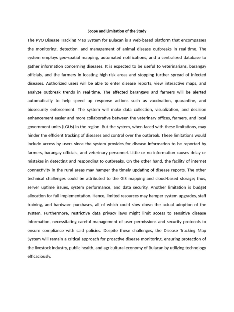 Scope and Limitation | PDF