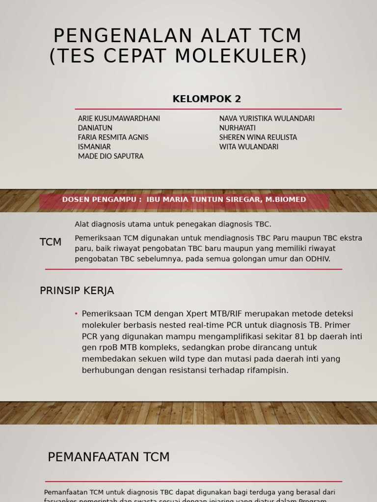 Alat TCM untuk Diagnosis TBC Paru dan Ekstra | PDF