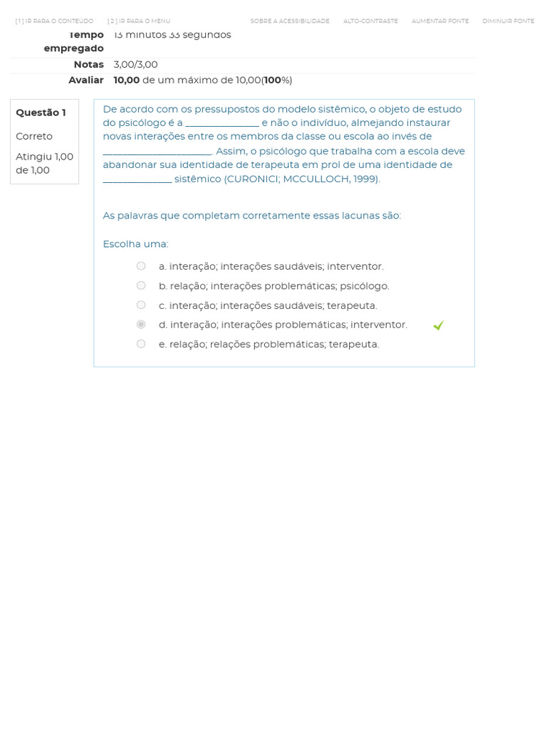 U3S2 - Atividade Diagnóstica - Psic Escolar e Educacional | PDF | Psicologia | Aprendizado