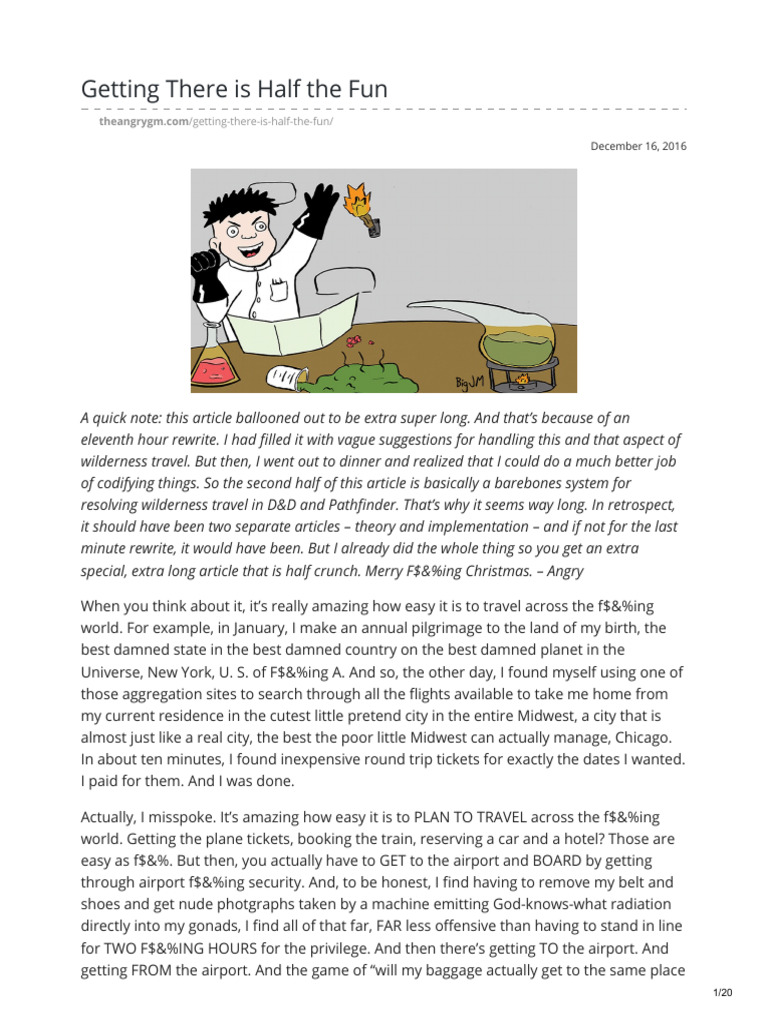 Getting There Is Half The Fun - The Angry GM | PDF | Dungeons & Dragons ...