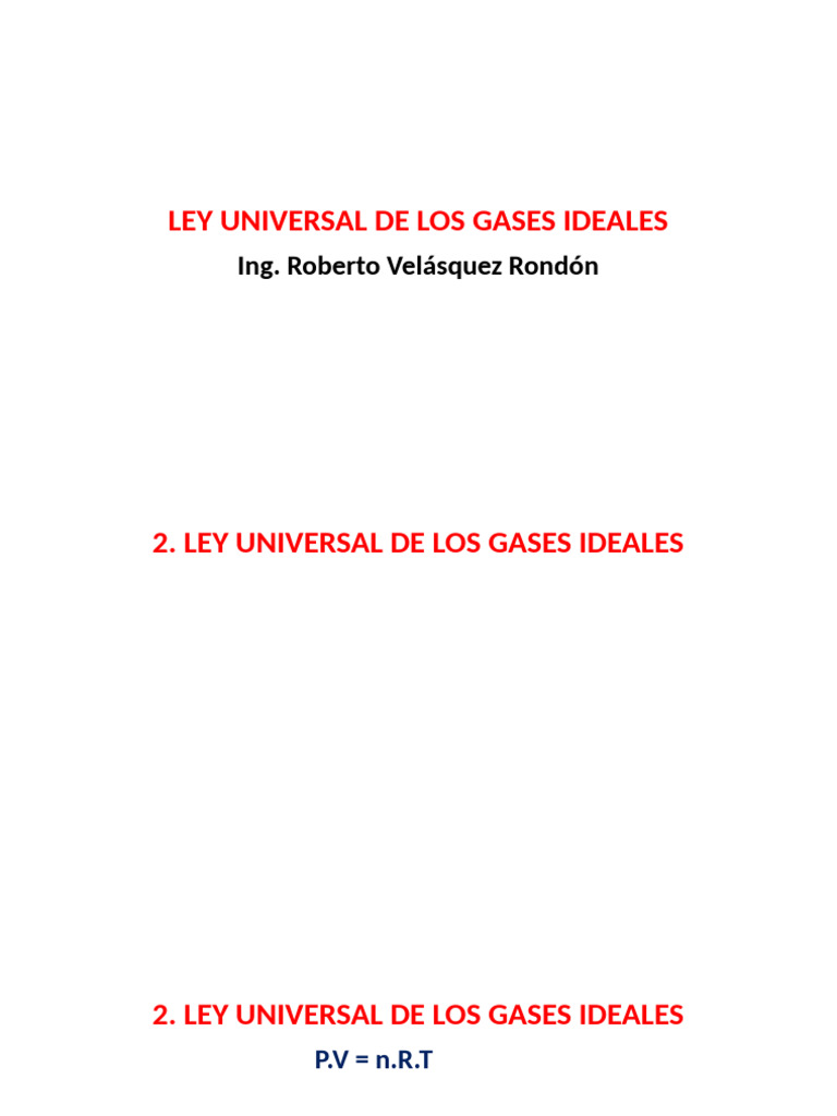 Ley de Gases Ideales y Ejemplos | PDF | Gases | Dióxido de carbono