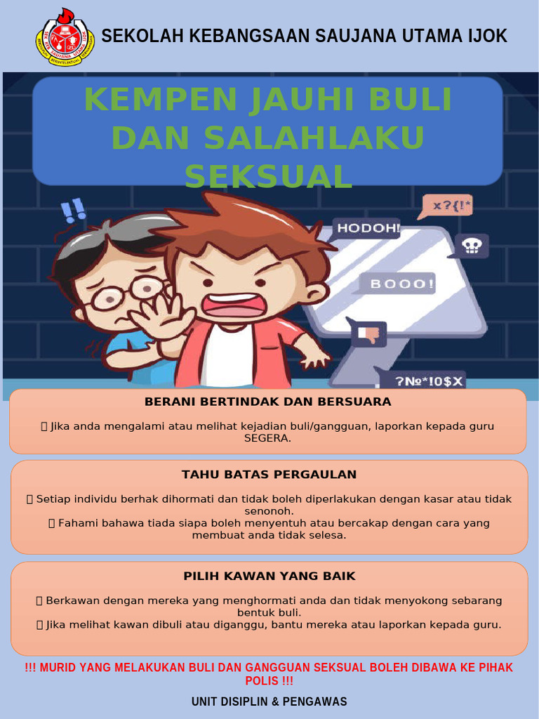 Poster Buli Salahlaku Seksual | PDF
