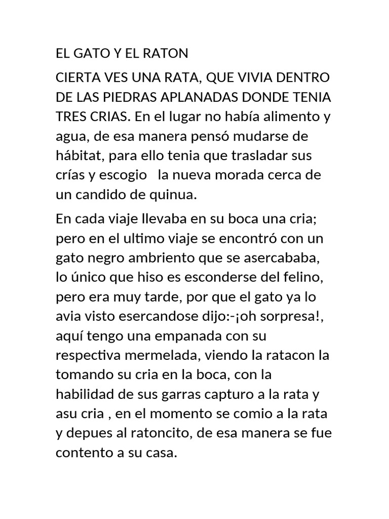EL GATO Y EL RATON | PDF