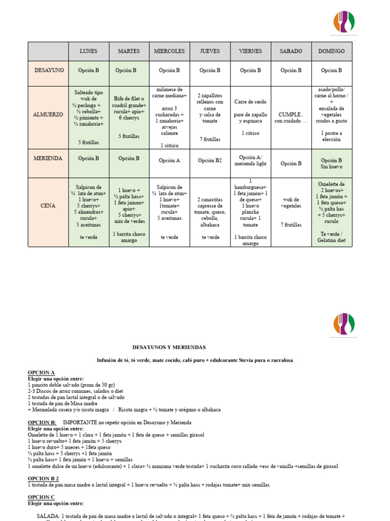 Plan Mixto 2 | PDF | ensalada | Vinagre