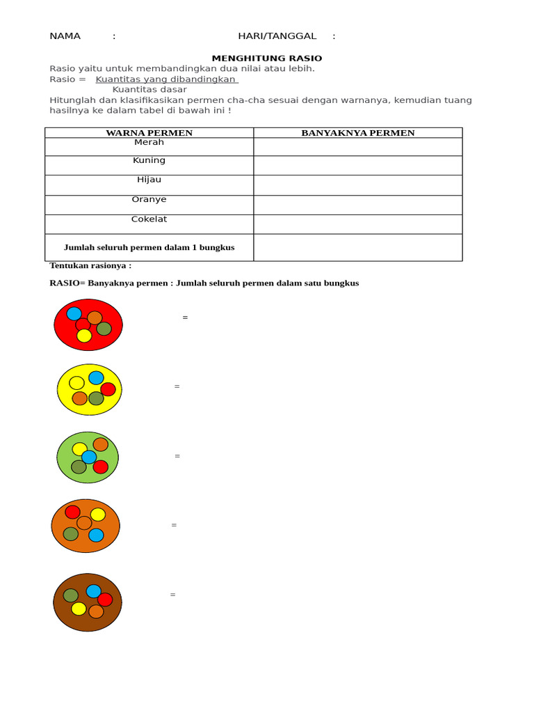 LKPD Rasio Permen | PDF